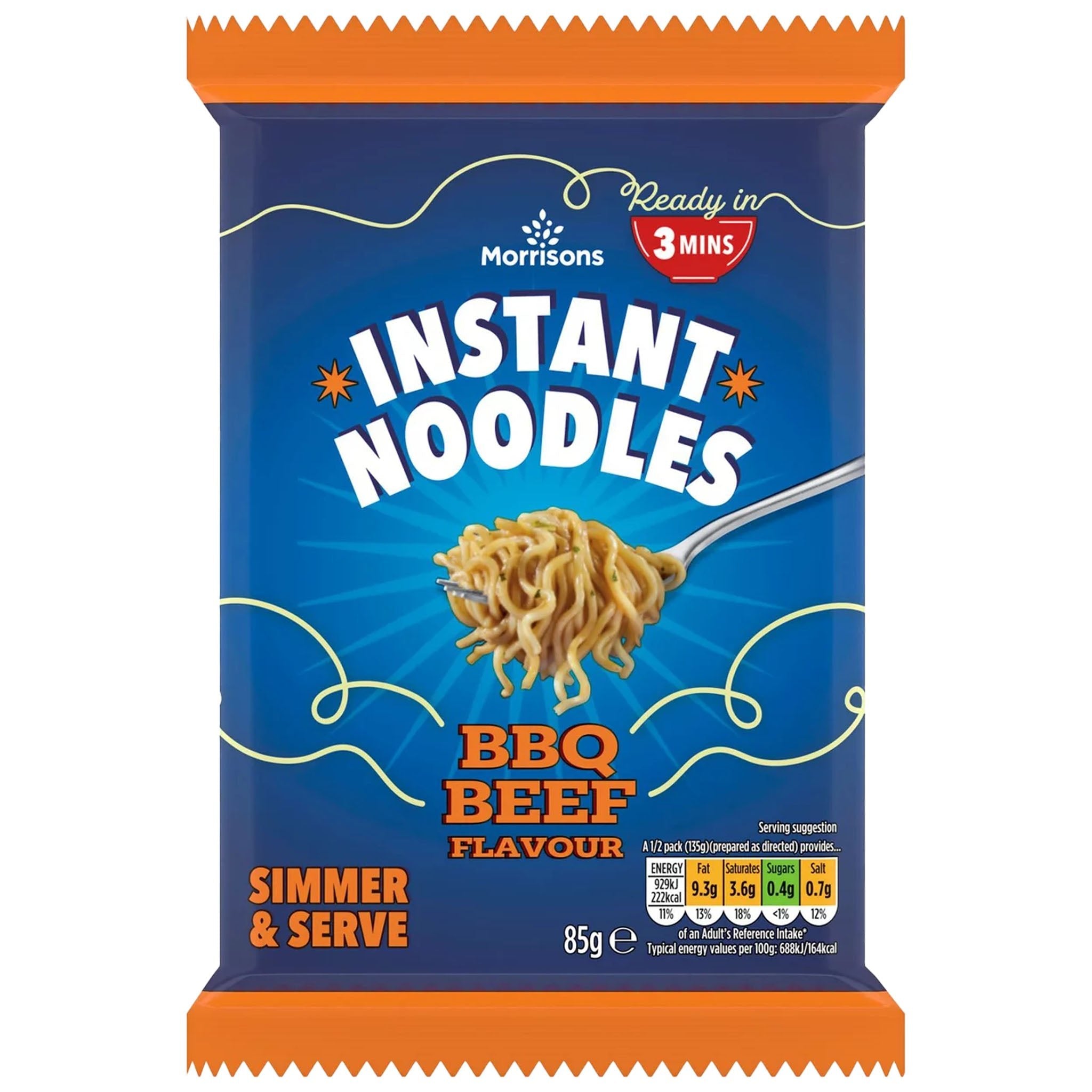 Morrisons Instant Noodles BBQ Beef Flavour 85g – Blighty's British Store