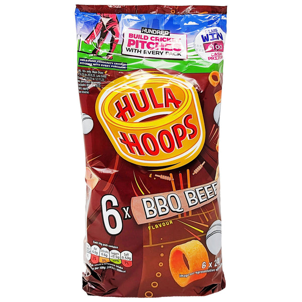 Hoola Hoop KP Hula Hoops BBQ Beef Snacks - 6 Pack Of Crispy Potato ...