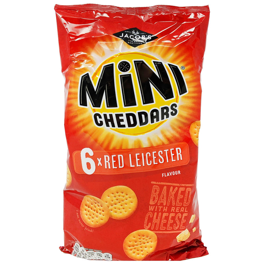 Jacob's Mini Cheddars Red Leicester 6 Pack (6 x 25g) – Blighty's ...