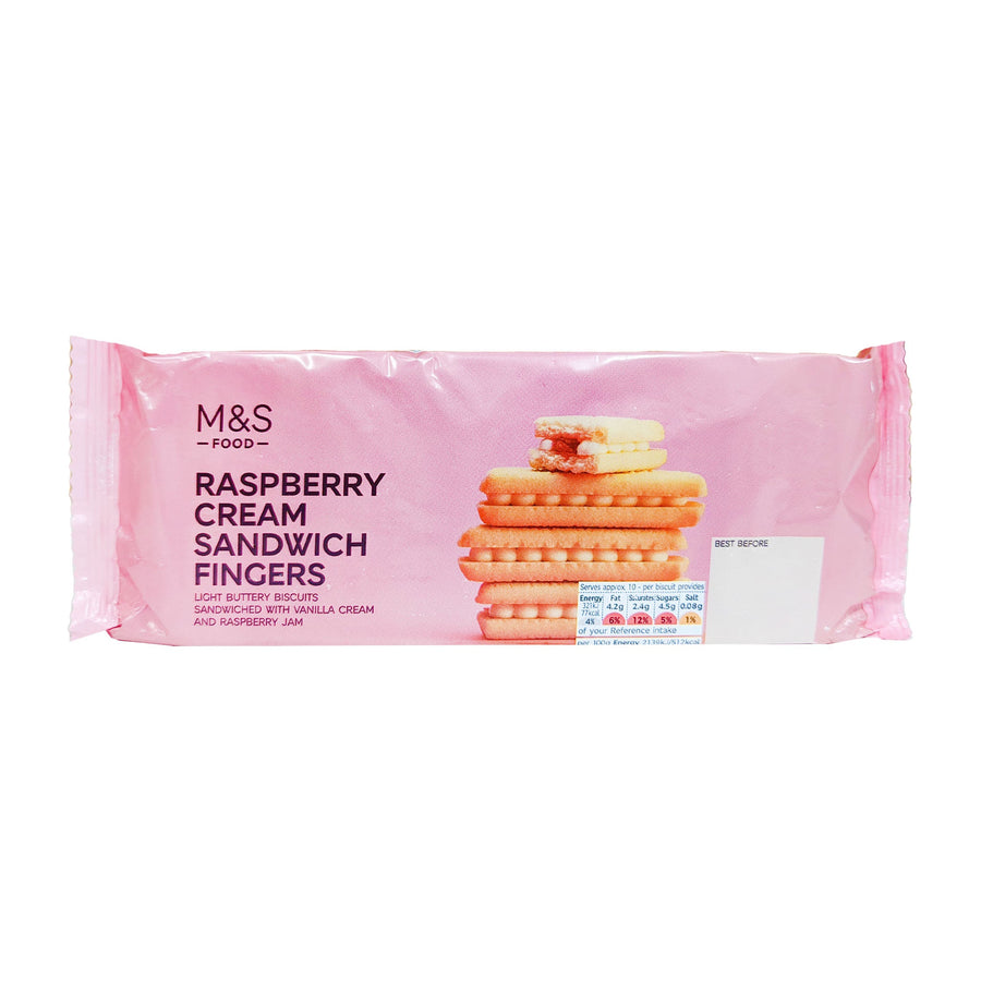 M&S Raspberry Cream Sandwich Fingers 150g – Blighty's British Store